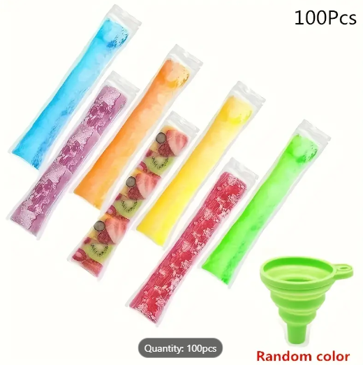 100 pc Ice Popsicle Self Sealed Bags with Funnel - Montezz Market
