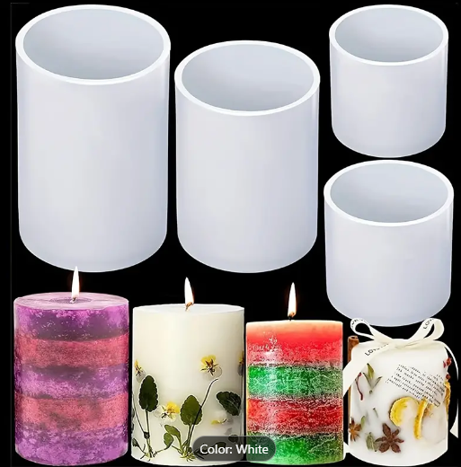 4PCS Cylinder Silicone Candle Molds - Montezz Market