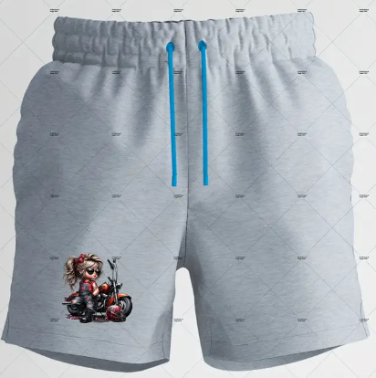 Chibi Girl on Motorcycle Hip-hop Iron-On Transfer - Montezz Market